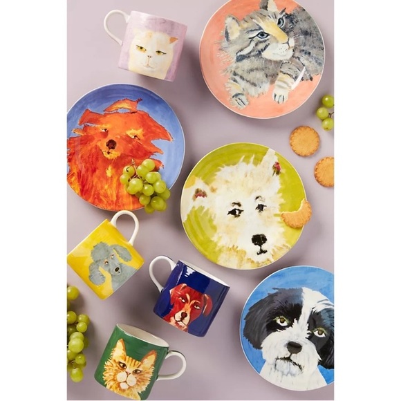 Anthropologie | Dining | Anthropologie Furry Friends Cat Dog Carol ...